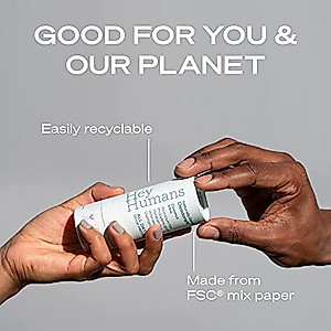 Hey Humans Coconut Mint Vegan, Aluminum Free Deodorant with Natural Ingredients, Coconut Oil & Shea Butter | All Day Odor Protection for Women & Men | Earth-Friendly Packaging, 2 oz. - Pack of 2