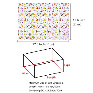 LeZakaa Birthday Wrapping Paper Sheet - 12 Sheet with 6 Different Animal Design for Kids, Boys, Girls -27.5 x 19.6 inches Per Sheet