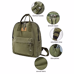 TeeYee Canvas Backpack Women Retro Large Capacity Backpack Casual Versatile Backpack BAG157green