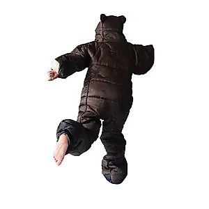 AXUYU Wearable Sleeping Bag 3 Season Bear-Shaped Sleeping Bag Camping Adults Full Body Sleep Pouch for Camping,Traveling, Hiking, Backpacking/L