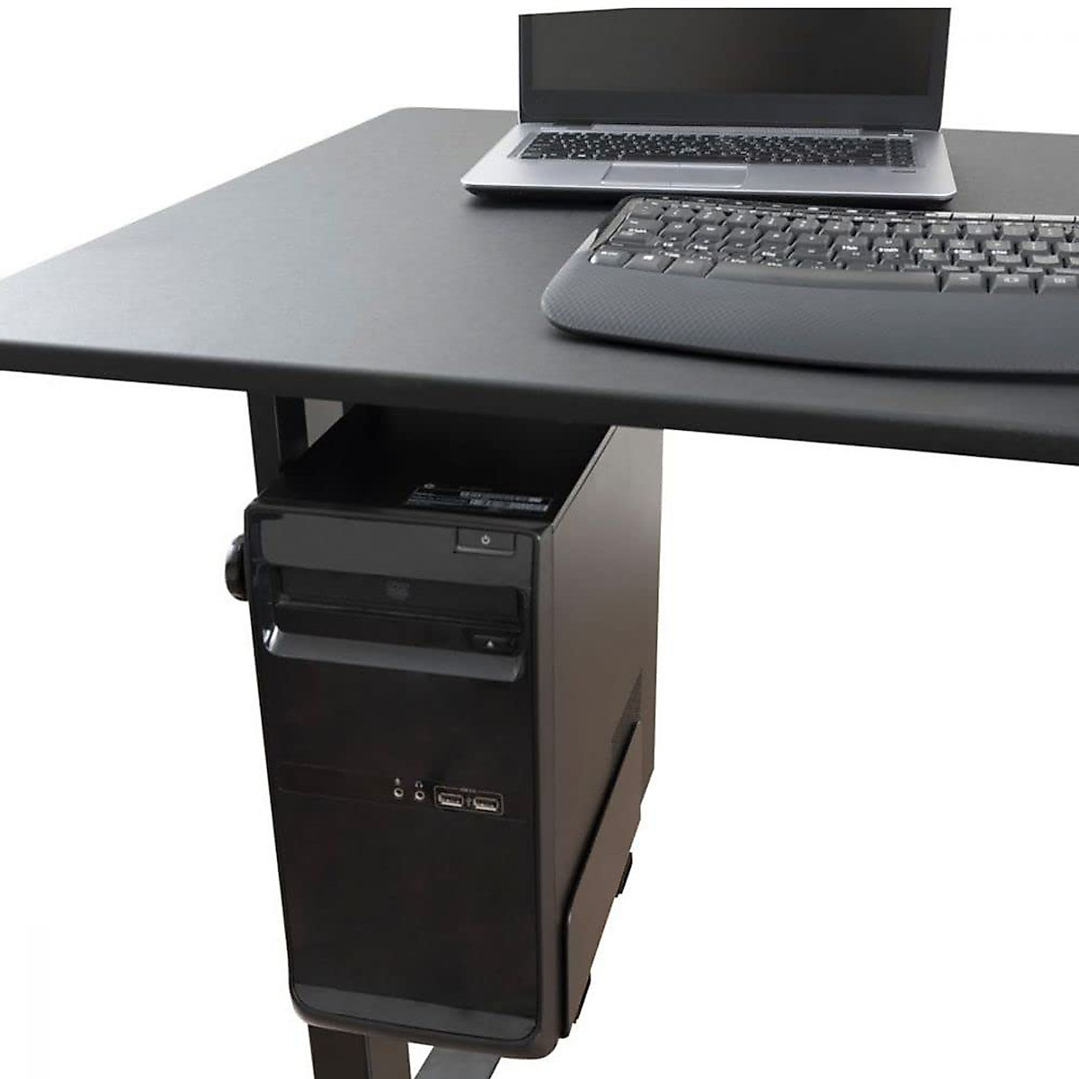 Stand Up Desk Store Adjustable CPU Desktop Computer Tower Holder Under Desk Mount