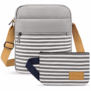 Kemy's Small Canvas Crossbody Bag for Teen Girls, Lightweight Messenger Shoulder Bags Cross body Purse for Girls and Women