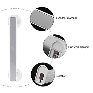 Cabilock Towel Bar Suction Cup Towel Holder Kitchen Storage Organizer Hanger Wall Mount Bathroom Towel Rack for Home Hotel Shower Room Grey