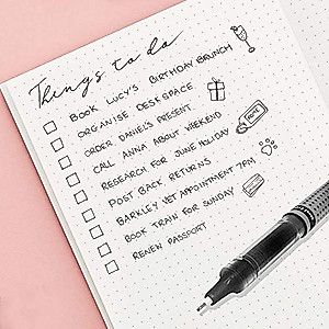 Uni-Ball UB-187S Vision Needle Rollerball Pen – 0.7mm Needle Point – Pack of 6 – Black