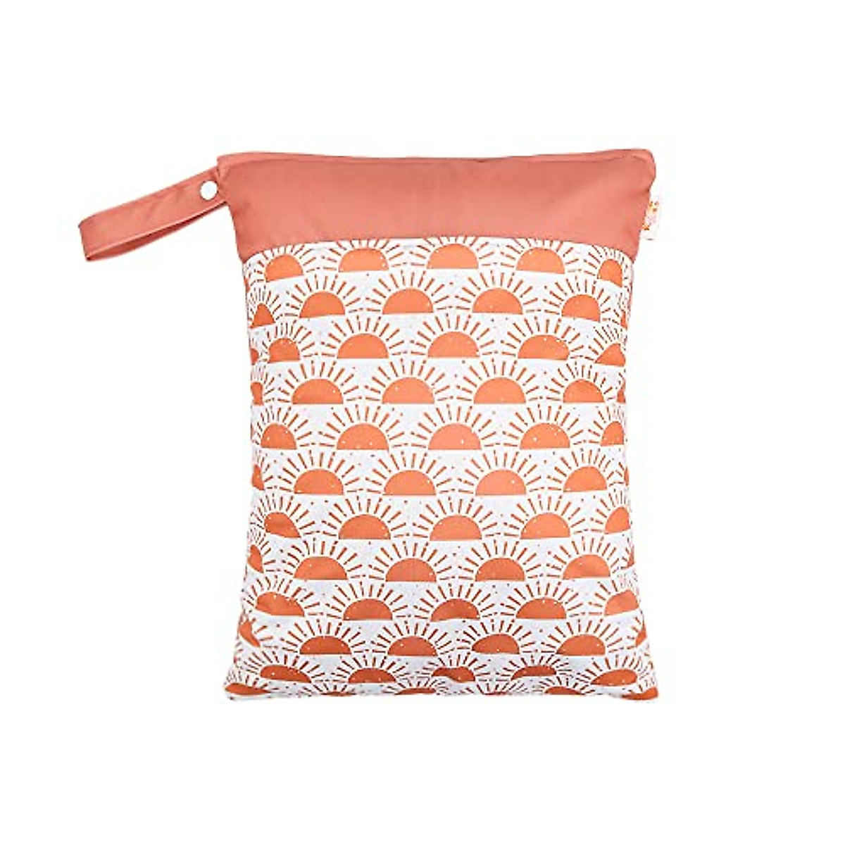 MOMIGO 4 pcs/set Wet Dry Bags for Baby Cloth Diapers - Reusable, Washable for Stroller, Diapers, Travel Bags, Gym Bag (Pink)