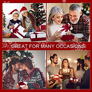 Tenceur 10 Pcs Valentines Gift Boxes with Lids Assorted Sizes Gift Boxes for Presents Gift Box with Ribbon for Christmas, Birthdays, Weddings, Housewarmings, Anniversaries(Red and White)