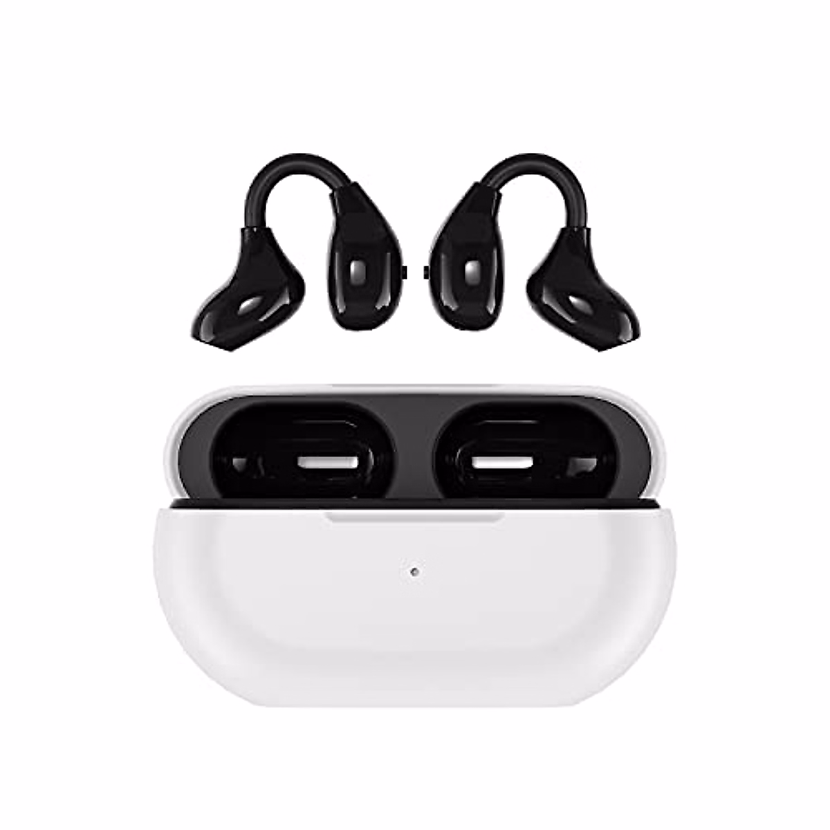 Clip On Headphones Wireless Open Ear Earbuds Bone Conduction Headphones Bone Conductor Conducting Earphones Gym Sport Running Earbuds Workout Ear Buds