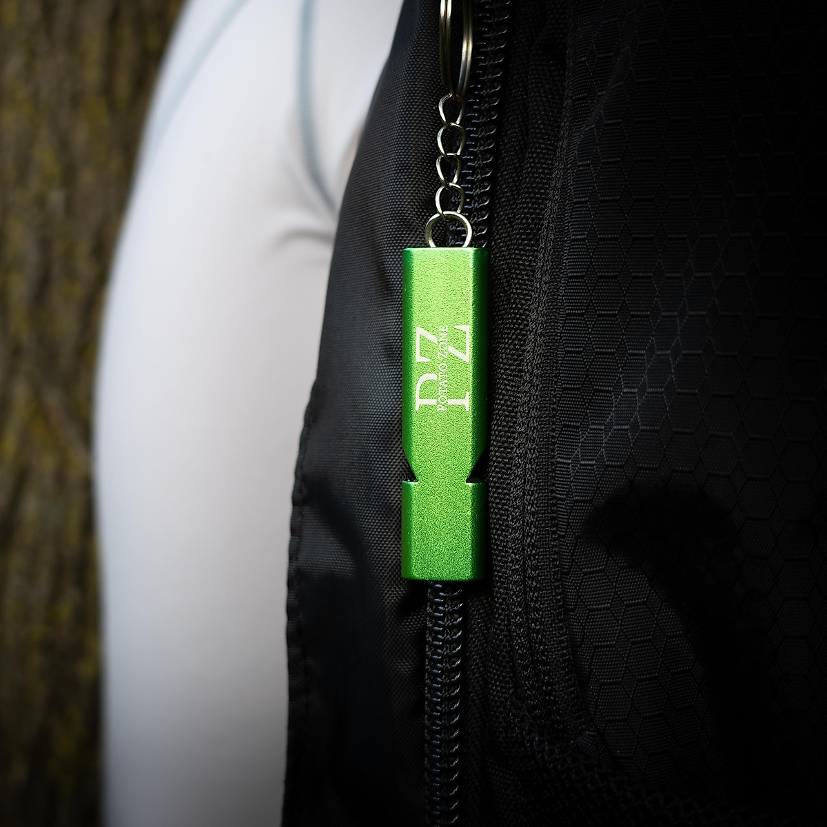 Potato Zone Emergency Whistle – Survival Keychain Whistle Emergency – 120db Loud Safety Whistle for Protection, Camping, Hiking, Sports, Dog Training – Portable Metal Whistle with Keychain