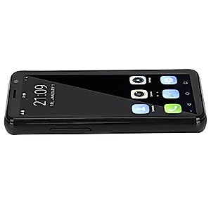 VINGVO Mini Mobile, 4G Mini Smartphone 8MP and 13MP Dual Cards Dual Standby with Charging Cable for School (Black)