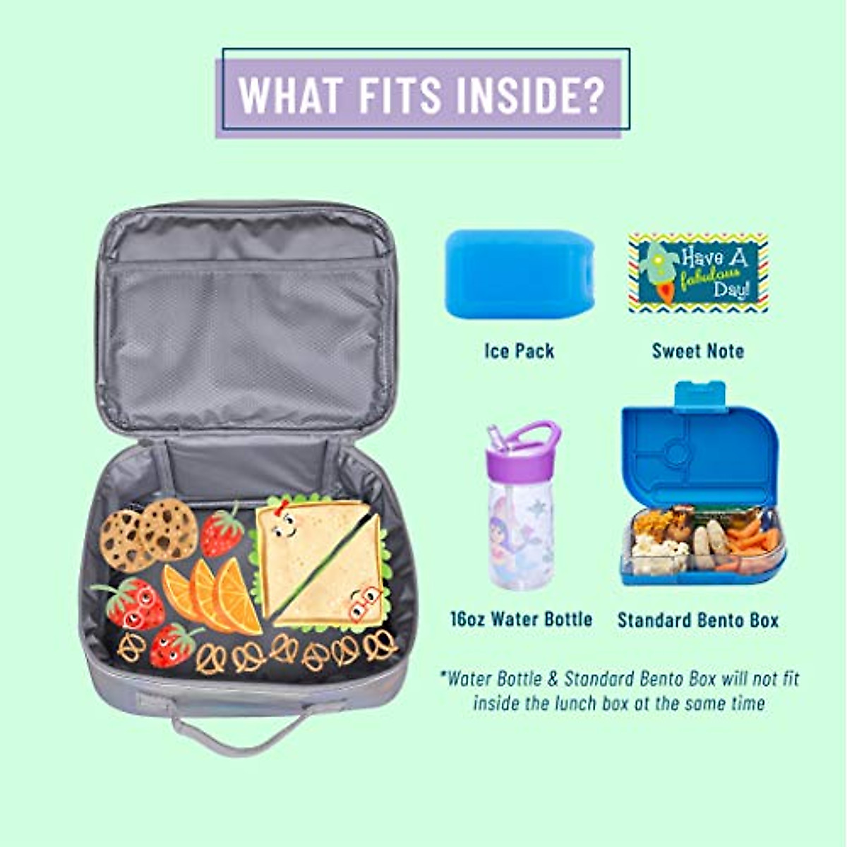 Wildkin Kids Insulated Lunch Box Bag for Boys & Girls, Reusable Kids Lunch Box is Perfect for Elementary, Ideal Size for Packing Hot or Cold Snacks for School & Travel Bento Bags (Holographic)