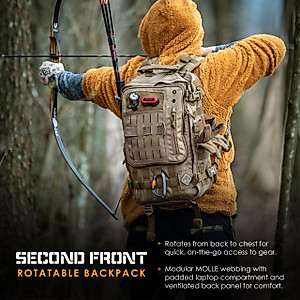 HAZARD 4 Second Front: Rotatable Backpack - Black