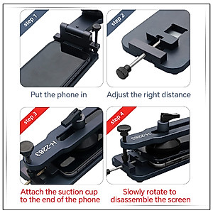 HengTianMei Cell Phone Screen Separator with Strong Suction Cups, no Heating Cell Phone Screen Removal Tools, Used to Separate The LCD Screen and Glass Back Cover of The Phone, for Samsung iPhone