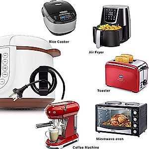 6 Pack Cord Organizer For Appliances - Kitchen Appliances, Storage Wrapper, Holder, Winder, Air Fryer, Blender Mixer, Coffee Maker, Toaster, White, Grey, Black, (MMMCORD001)