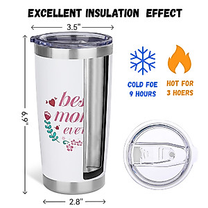 EcoMozz 20 oz Tumbler Stainless Steel Mug with Lid, Gifts for Mom - Birthday Gifts for Mom&Mothers Day Gifts From Daughter Son Husband New Mom,Pregnant Mom