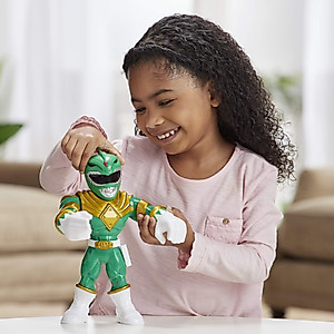 Power Rangers Playskool Heroes Mega Mighties Green Ranger 10-inch Figure, Mighty Morphin Collectible Toys, Kids Ages 3 and Up