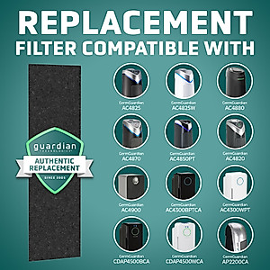 GermGuardian Genuine Carbon Air Purifier Replacement Filter for Air Purifier Models, AC4825, AC4900, AC4300, CDAP4500 and PureGuardian Model AP2200CA, 4-Pack, FLT22CB4