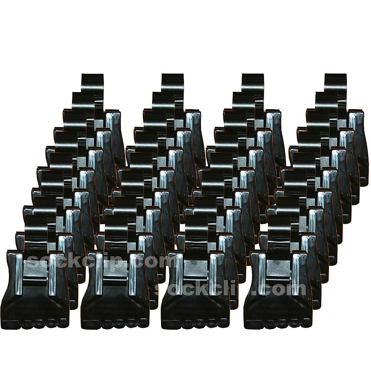 The Amazing Sock Clip Sock Holder, 32 Clips, Black, Made in U.S.A.