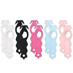 Safety box cutter with built-in magnets for convenient storage, Package Opener for Box, Wrap, Straps, Film, Tape Splitter for Cartons. (Multi-Color 10pc)