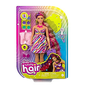 Mattel Barbie Totally Hair Flower Doll 8.5" Long Fantasy HCM89