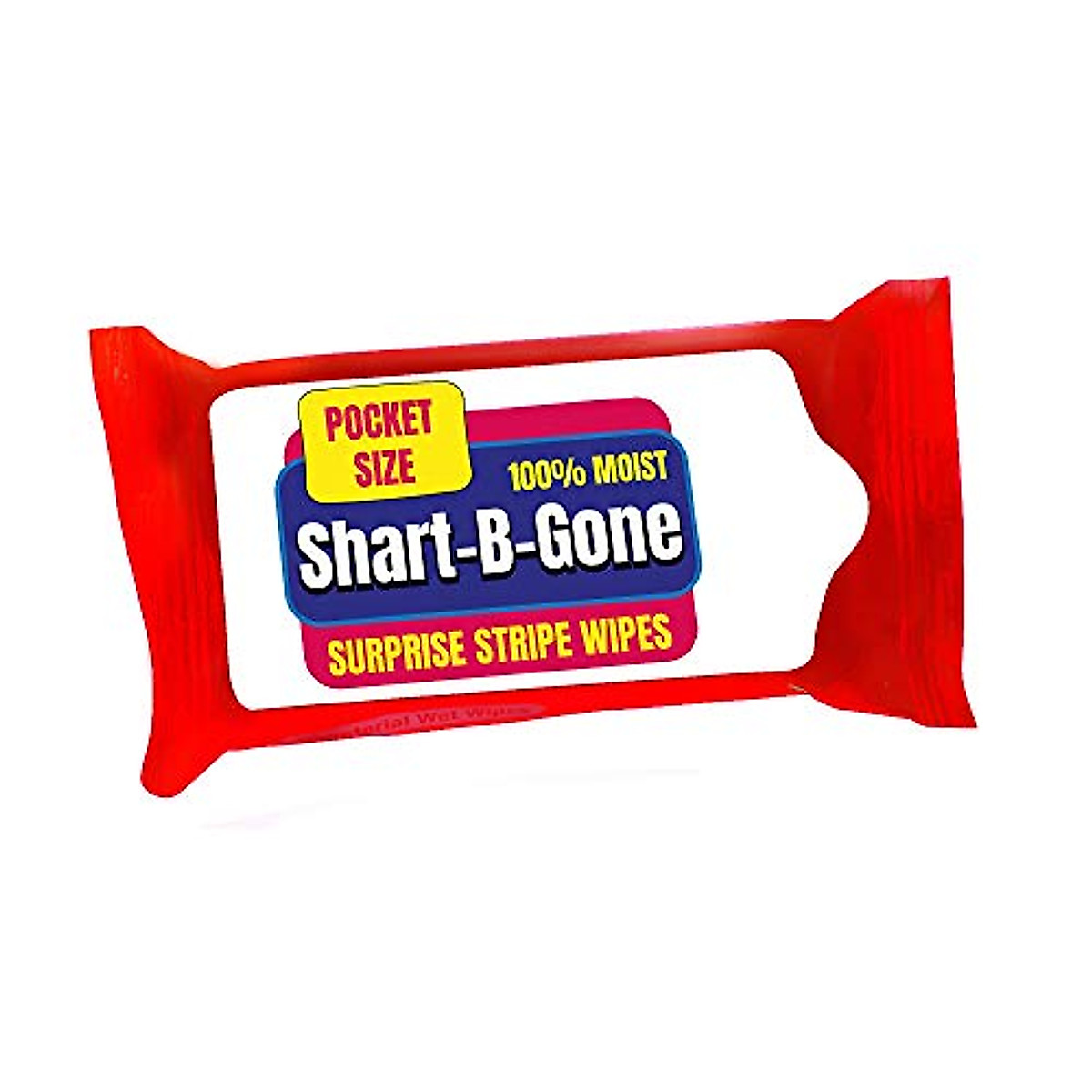 Shart Be Gone Surprise Stripe Wipes - Funny Moist Wipes for Teens and Adults - Travel Size
