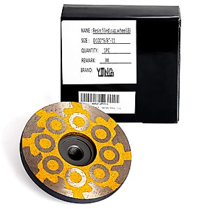 YIJING 4" Diamond Cup Wheel Resin Diamond Grinding Wheel Medium Grit with Thread 5/8“-11 for Grinding Stone Concrete and Tiles…