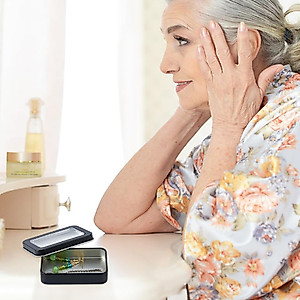 DICOSMETIC 10Pcs Metal Storage Organizer Tins Hinged Lids for Small Items Rectangle Storage Containers with Clear Window for Jewelry Organizer Party Favors