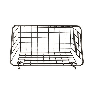 Spectrum Diversified 10" x 5" x 7" Pegboard & Wall Mount Basket, 10"L x 7"W, Industrial Gray