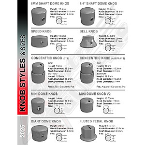 Xentric Guitars - Super Solid Series Resin Guitar Knobs (AllParts Concentric Knob, Yellow)