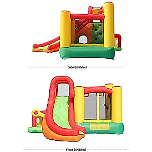 Inflatable Castle for Children,/Indoor and Outdoor Large-Scale Park Trampoline/Slide Rock Climbing/Small Household Playground/Safe and Non-Toxic/Easy to Clean
