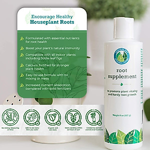 Houseplant Resource Center - Root Supplement, Liquid Root Stimulator - for Fiddle Leaf Fig & Indoor Plants - Propagation Promoter, Root Rot Treatment - Food for Healthy Roots, Stems, & Leaves - 8 Oz