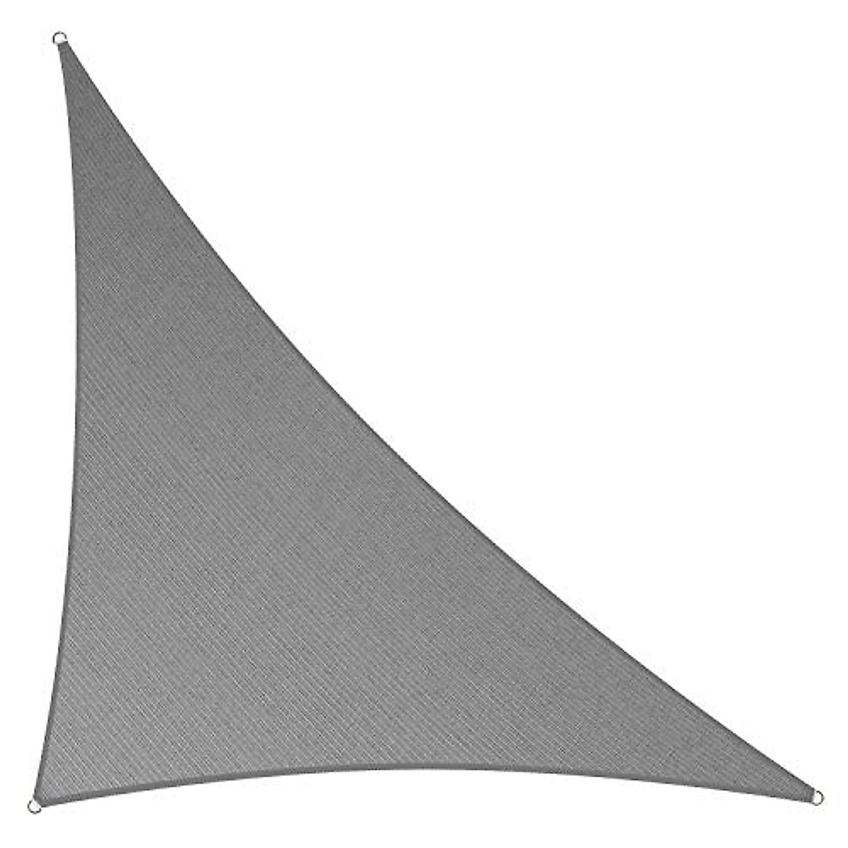 Amgo 12' x 12' x 17' Grey Right Triangle Sun Shade Sail Outdoor Canopy Awning ATAPRT12, 95% UV Blockage, Water & Air Permeable, 200GSM Commercial Standard Heavy Duty (We Make Custom Size)