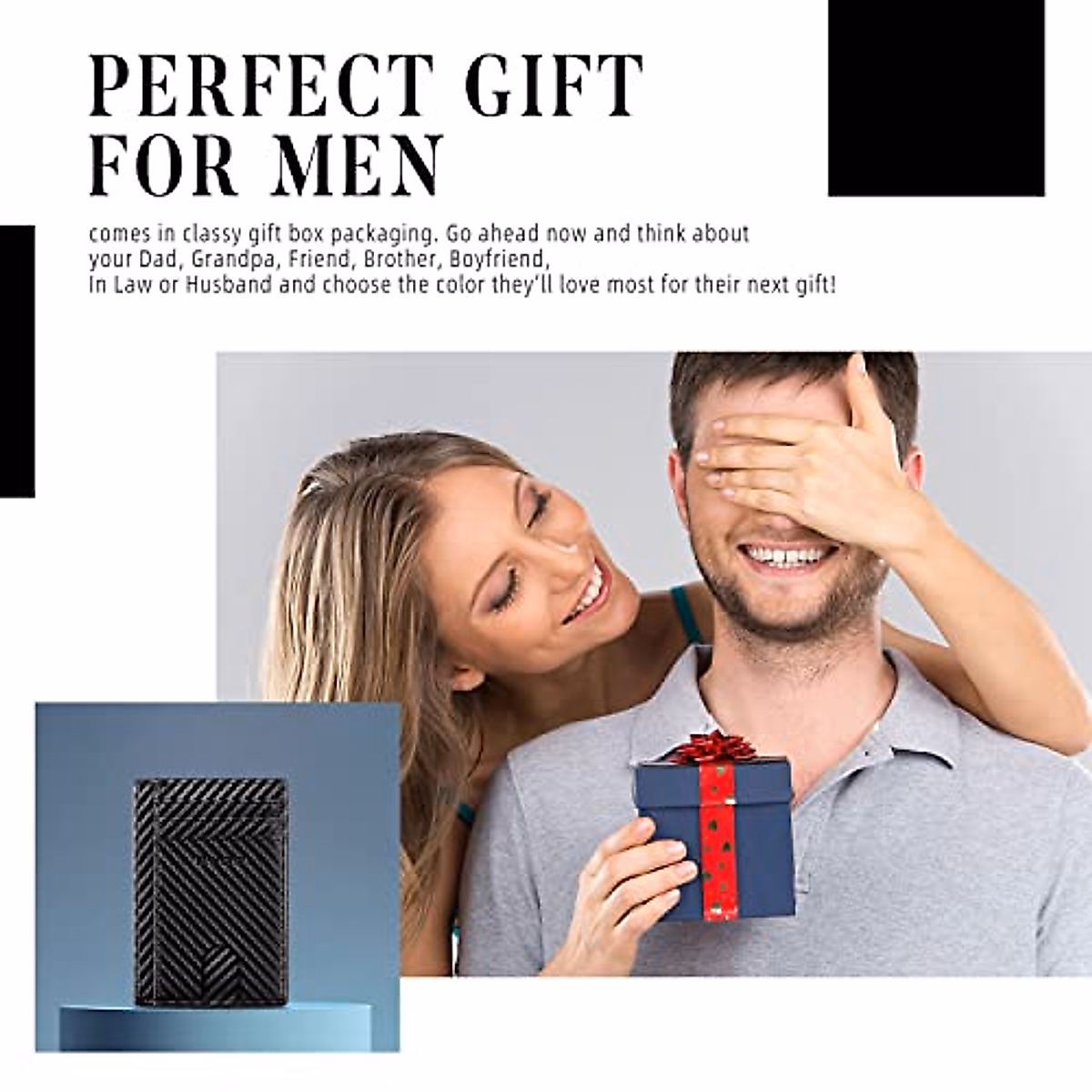 FirstVIP Ultra Slim Wallet for Men - Genuine Leather, RFID-Blocking, Lightweight, Includes Card Holders, Fade Resistant