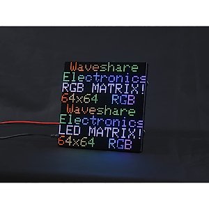 RGB Full-Color LED Matrix Panel, 64×64 RGB LED Matrix Panel - 2mm Pitch for for Raspberry Pi 4B+ 4B 3B+ 3B 2B+ Zero W WH 2 W Pico ESP32 Ardui Adjustable Brightness