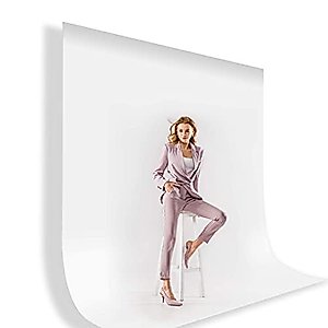 Julius Studio 10 x 12 feet Pure White Backdrop Screen Long-Life Reusable Background, Higher Density Than Market Standard Thick 150GSM Synthetic, Photography Video Studio, Events, Streaming, JSAG208