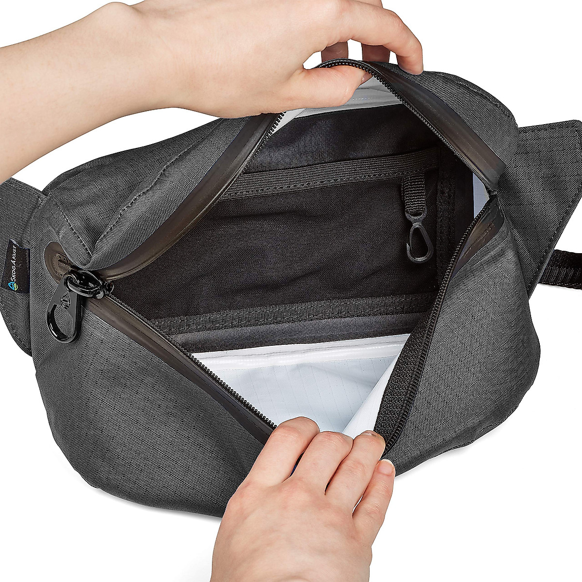 Skog Å Kust FannySåk Airtight & Waterproof Floating Waist Bag | for Kayaking, Rafting, Boating, Swimming, Camping, Hiking, Beach, Fishing | Grey