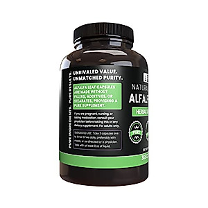 Pure Original Ingredients Alfalfa Leaf (365 Capsules) No Magnesium Or Rice Fillers, Always Pure, Lab Verified