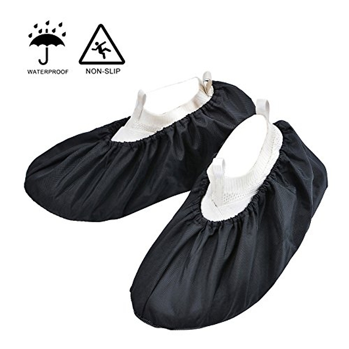 LUCK COLLECTION Premium Reusable Shoe and Boot Covers for Contractors, Durable Non-Slip Water-Resistant (Large)