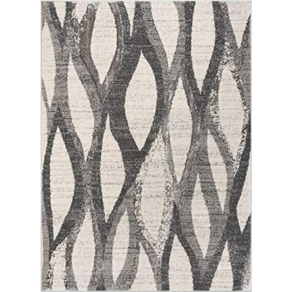 Well Woven Lisbon Toro Modern Ogee Geometric Ivory 7'10" x 9'10" Area Rug
