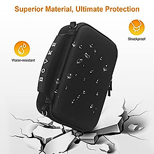 BOVKE Carrying Case for Sony ZV-1 / ZV-1F Vlog Digital Camera & Bluetooth Grip Vlogger Accessory Kit for Vlogging YouTube Live Video Streaming, Mesh Pocket for Batteries USB Cables Charger, Black