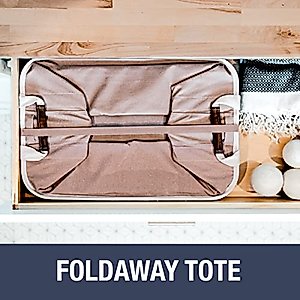 CleverMade Collapsible Fabric Laundry Basket - Premium Foldable Pop Up Storage Bin - Space Saving Hamper with Side Handles Large, Mocha, 2 Pack