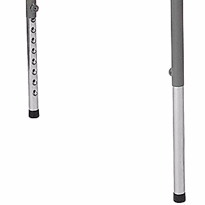 Flash Furniture Kathryn 2.79-Foot Square Height Adjustable Granite White Plastic Folding Table, 34" Square