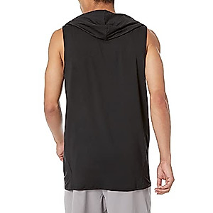 Amazon Essentials Men's Tech Stretch Sleeveless Hoodie, Black, Small