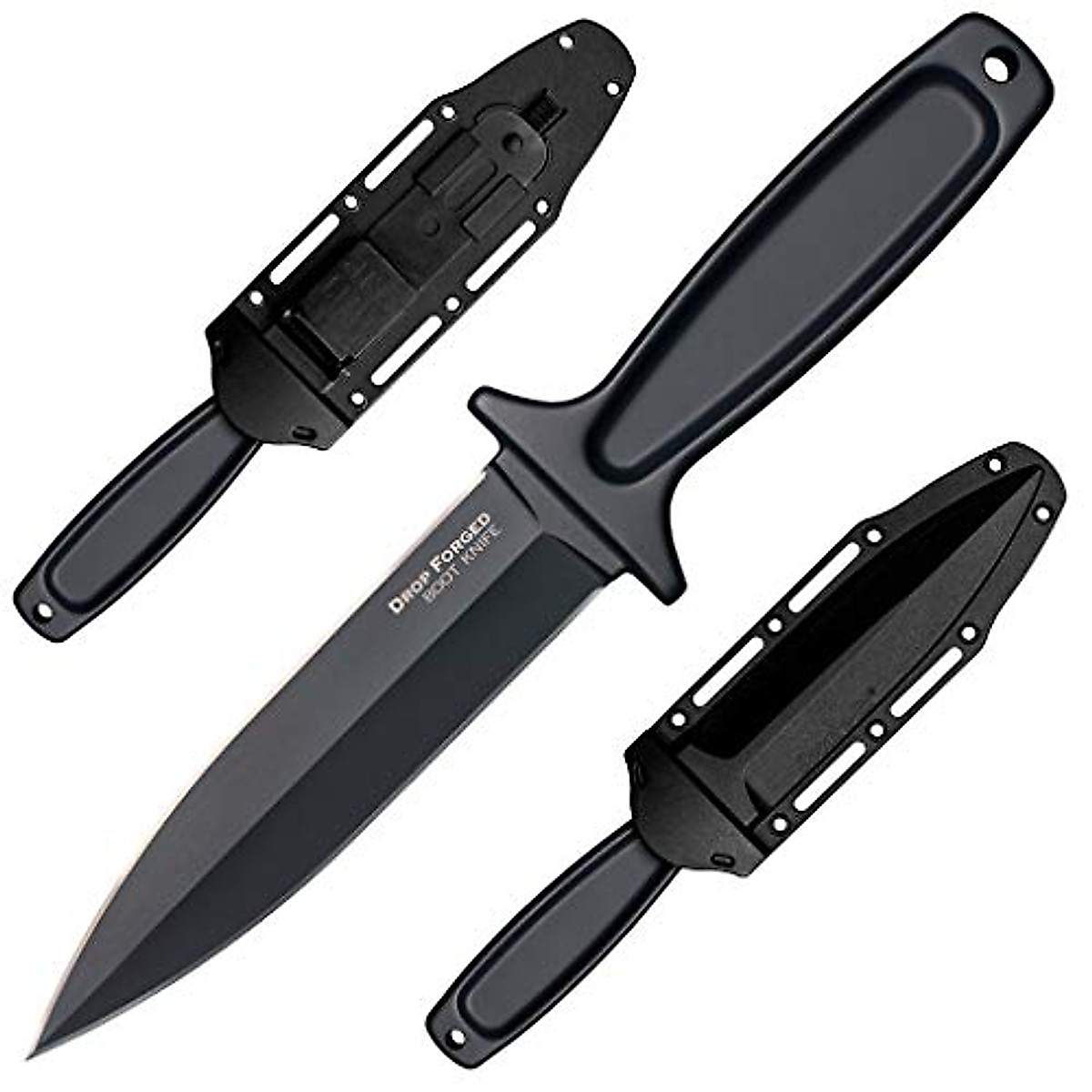 Cold Steel Drop Forged Series Fixed Blade Knife with Sheath, Boot Knife, 5"