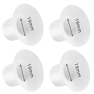 Wearable Breast Pump Flange Inserts 19mm, 4pcs Replacement Compatible with Spectra Motif Luna Medela Momcozy Tsrete 24mm Pump Flange for Pumping Moms