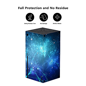 PlayVital Blue Nebula Custom Vinyl Skins for Xbox Core Wireless Controller, Wrap Decal Cover Stickers for Xbox Series X Console Controller