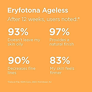 ISDIN Eryfotona Ageless Sunscreen Zinc Oxide and 100% Mineral Tinted Sunscreen SPF 50+, 3.4 Fl Oz