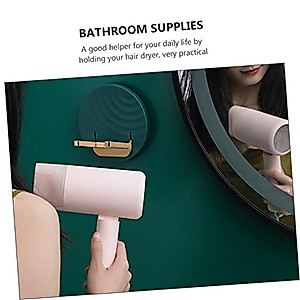 Angoily 2pcs Hair Dryer Holder Hair Dryer Wall Mount Hairdryer Holder Broom Wall Mount Holder Hair Blow Dryer Rack Hair Care Tools Holder Wall Hair Styling Tool Holder Toilet Accessory