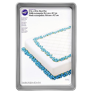 Wilton Performance Pans Aluminum Large Sheet Cake Pan, 12 x 18-Inch, Aluminum