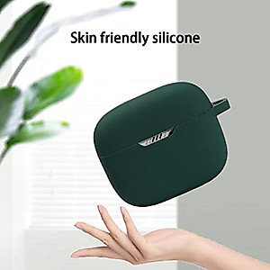 Silicone Cover for JBL Tune 230NC TWS Wireless Earphone Silicone Protective Cover, Portable Scratch and Shock Proof Cover with Carabiner(Mint Green)