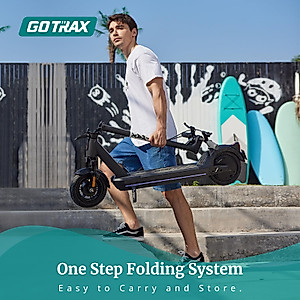 Gotrax G MAX Electric Scooter, Max 42 Mile, 10" Pneumatic Tire, 20Mph by 500W Motor, Double Anti-Theft Lock, Bright Headlight and Taillight, with Cruise Control, Foldable Electric Scooter for Adult